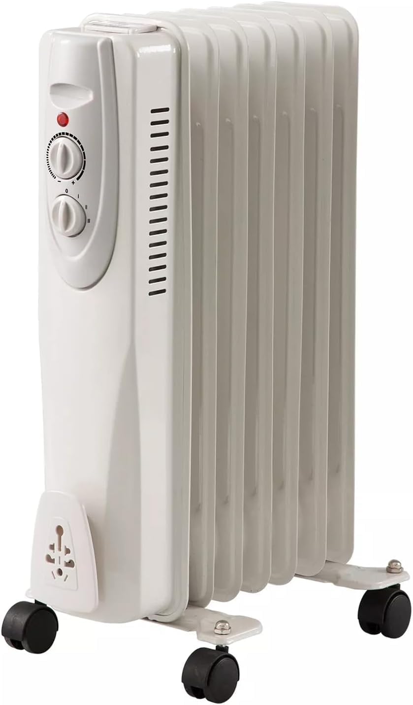 Amazon.com: Portable Oil Filled Radiator Space Heater, 1500W, 7-Fin, 3 ...