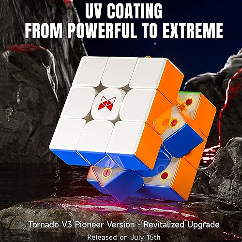 Taolele QY X-Man Tornado V3M Speed Cube 3×3 Pioneer UV Maglev Version Stickerless Magic Cube XMD ...