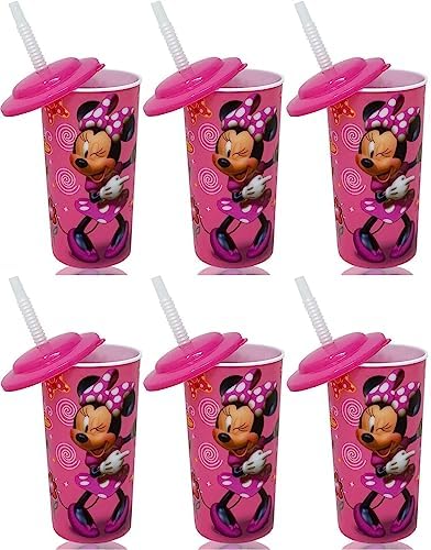 Amazon.com: Disney Minnie Mouse Sippy Cup Set - 6 Pack Minnie Tumbler ...