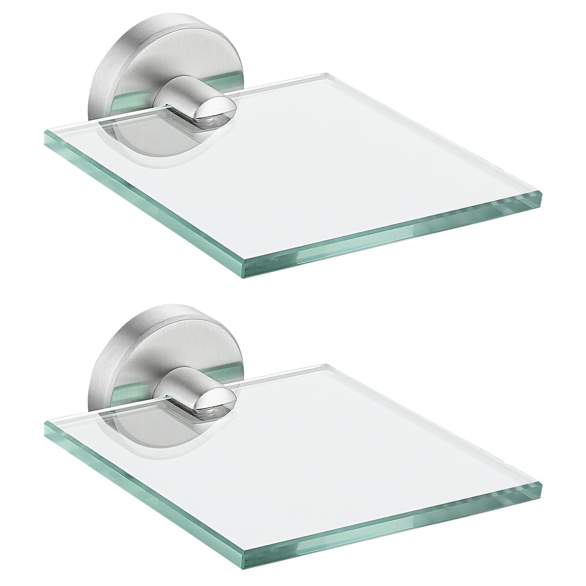 Amazon.com: JQK Small Floating Glass Shelves Brushed, 4 Inch Display ...