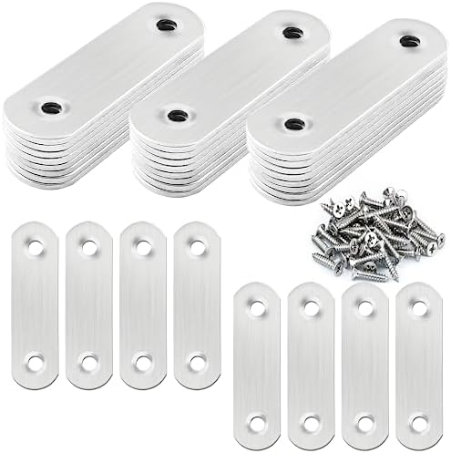 Amazon.com: 32 Pcs Flat Plate Straight Bracket Flat Metal Brace,Metal ...