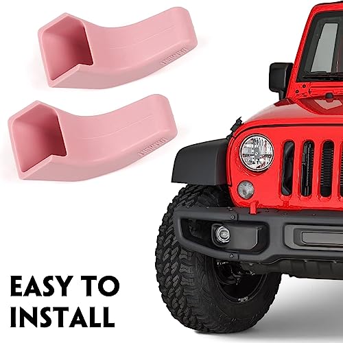 Snapklik.com : DKMGHT Factory Bumper Tow Hook Covers For Jeep Wrangler ...
