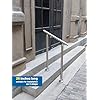 ZALNVEY 2 Step Stair Railing, Handrail for Indoor Outdoor Steps, 1.65 ...