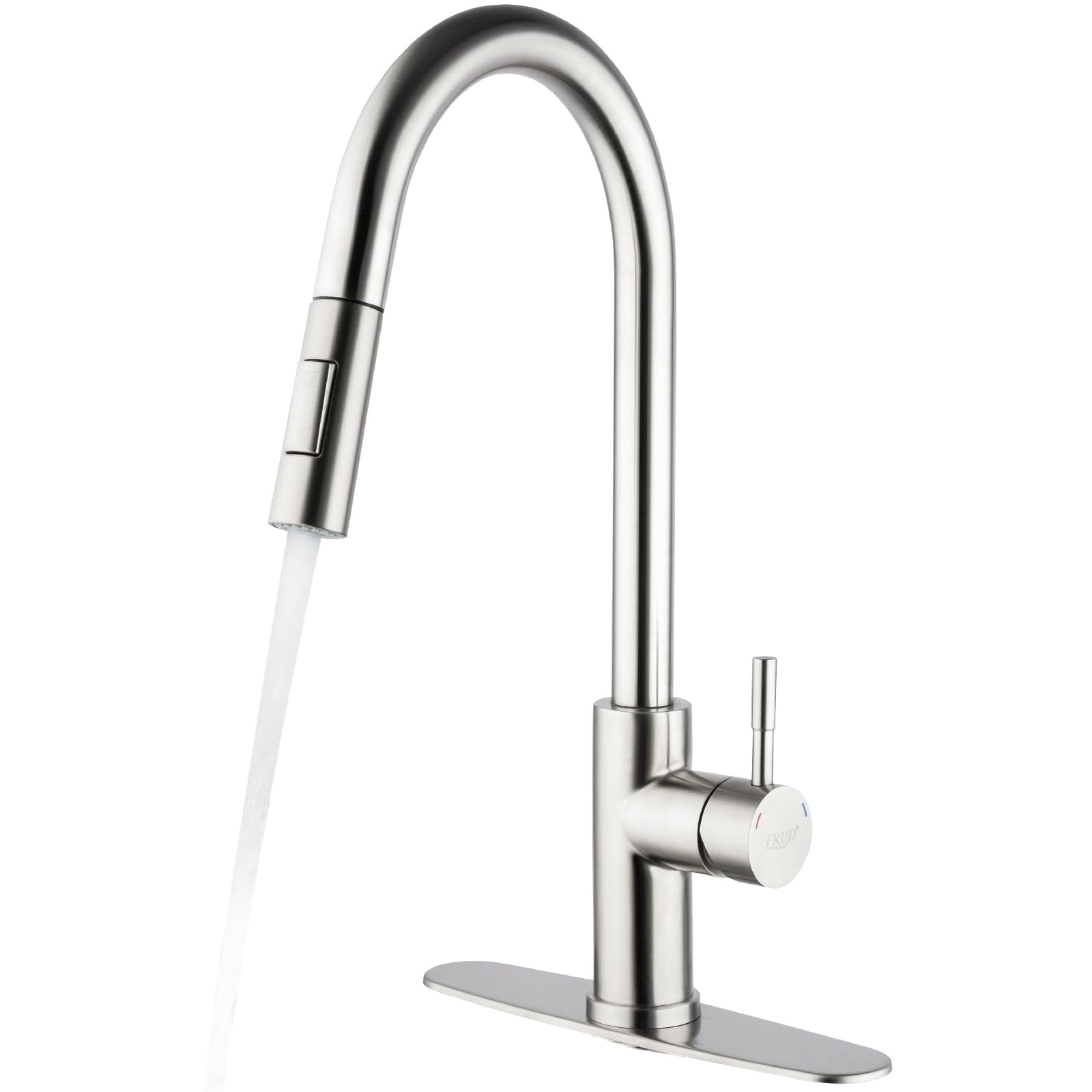 FRUD Kitchen Faucet with Pull Out Sprayer Stream and Spray Mode High ...