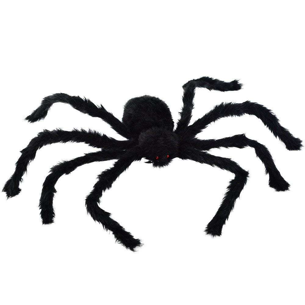 Amazon.com: Large Poseable Creepy Black Hairy Spider - 26 inches in ...