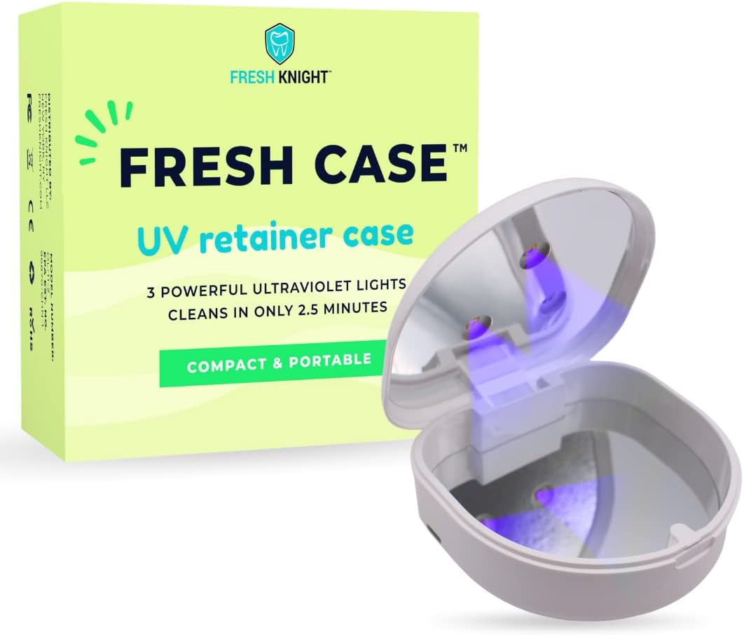Amazon.com : FRESH KNIGHT UVC Retainer Cleaner & Denture Cleaner - UV ...