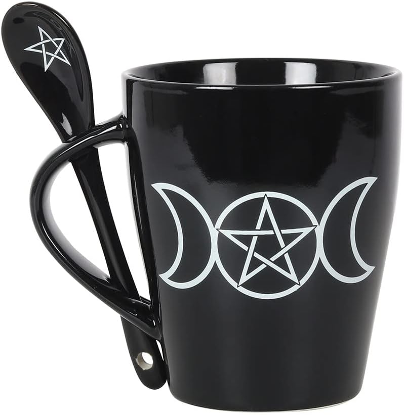 Amazon.com: Pacific Giftware Magic Black Triple Moon Mug & Pentagram ...