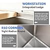 BoomHoze 32-inch Undermount Workstation Kitchen Sink Single Bowl 16 ...