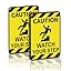 Amazon.com: 2PCS Watch Your Step Sign, Self-Adhesive Waterproof Vinyl ...