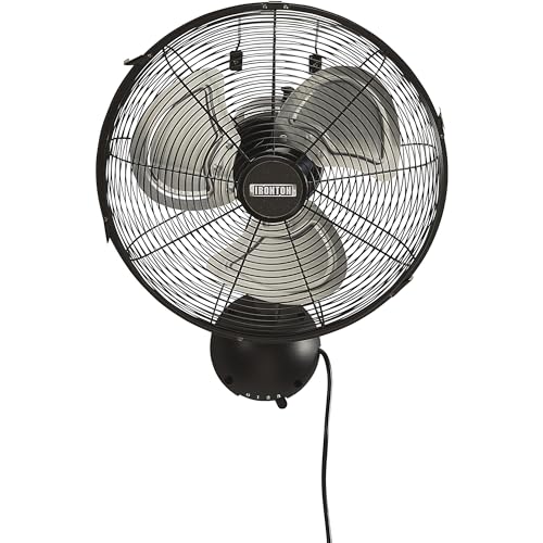 Snapklik.com : Ironton Oscillating Wall-Mount Garage Fan - 14in.