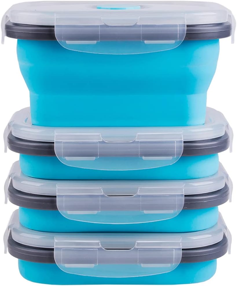 Amazon.com: Collapsible Food Storage Containers with Lids & Vent, 11.8 ...