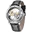 Alienwork IK Automatic Watch Men Women Silver Leather Strap Black ...