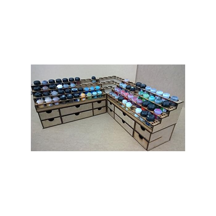 Buy Paint Stand Corner Set up - 2xPaint Stand for 40xpots, 2xStorage ...