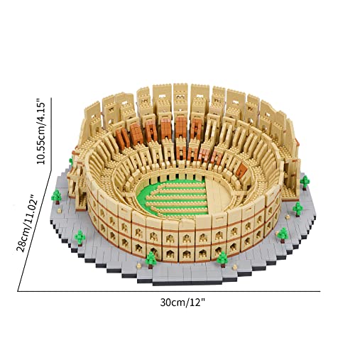 LULUFUN Building Block Set, Roman Colosseum Architecture Model Blocks ...