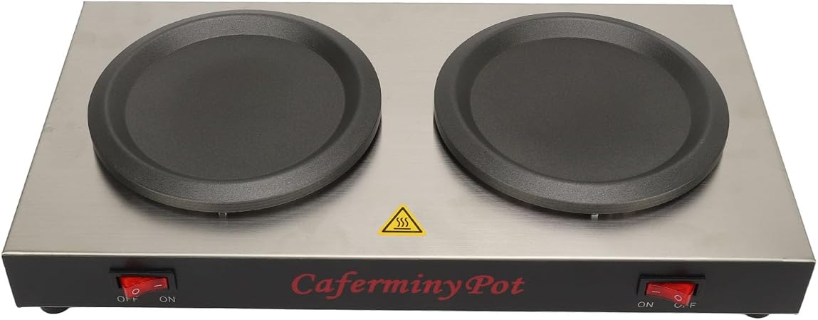 Amazon.com: Double Coffee Pot Warmer, Commercial Dual Hot Plate ...