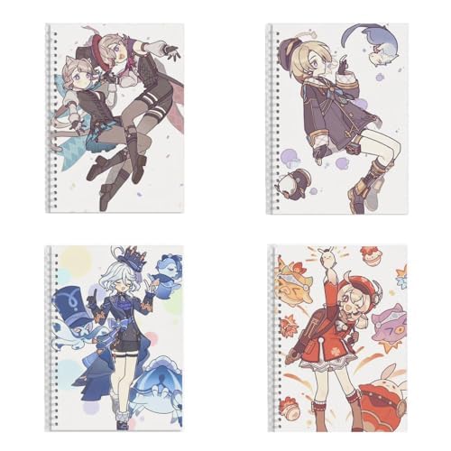 Amazon.com: DuBom Genshin Impact Notebook Furina Lyney Lynette Freminet ...