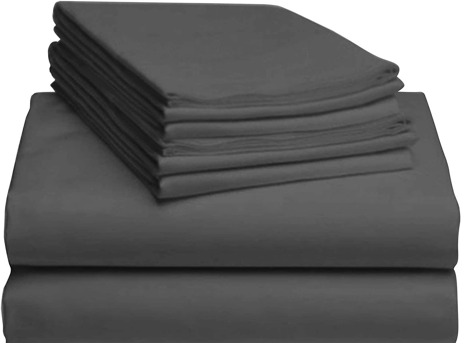 Amazon.com: 800 Thread Count 4pc Full Dark Grey Sheet Set - 100% Cotton ...
