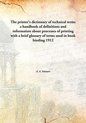 Amazon.in: Buy The Printer'S Dictionary Of Technical Terms A Handbook ...