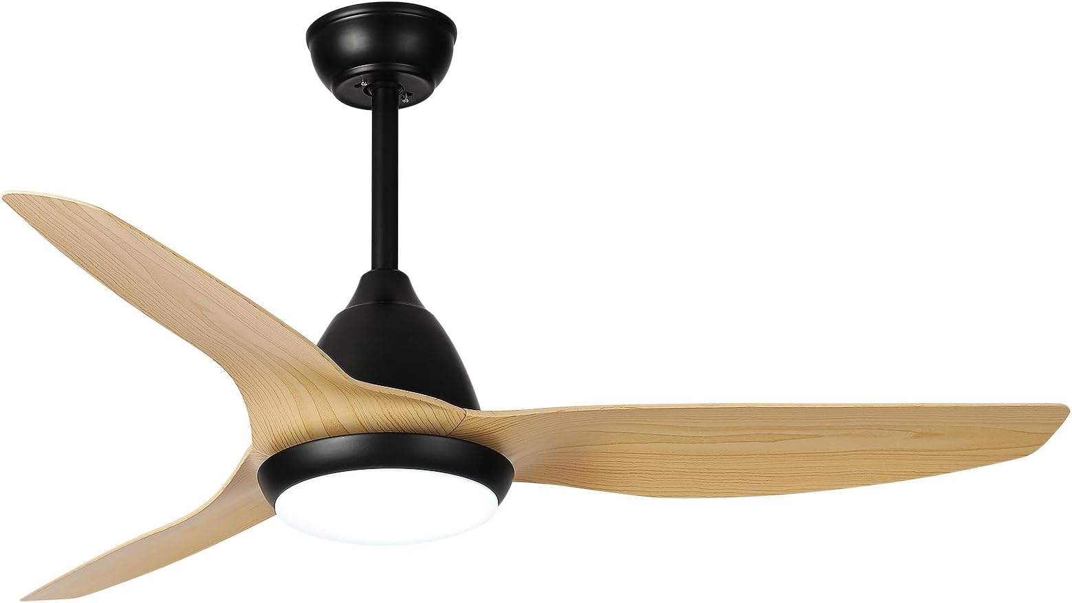 GLITI Ceiling Fan with Lighting and Remote Control, Lamp with Fan Flat ...