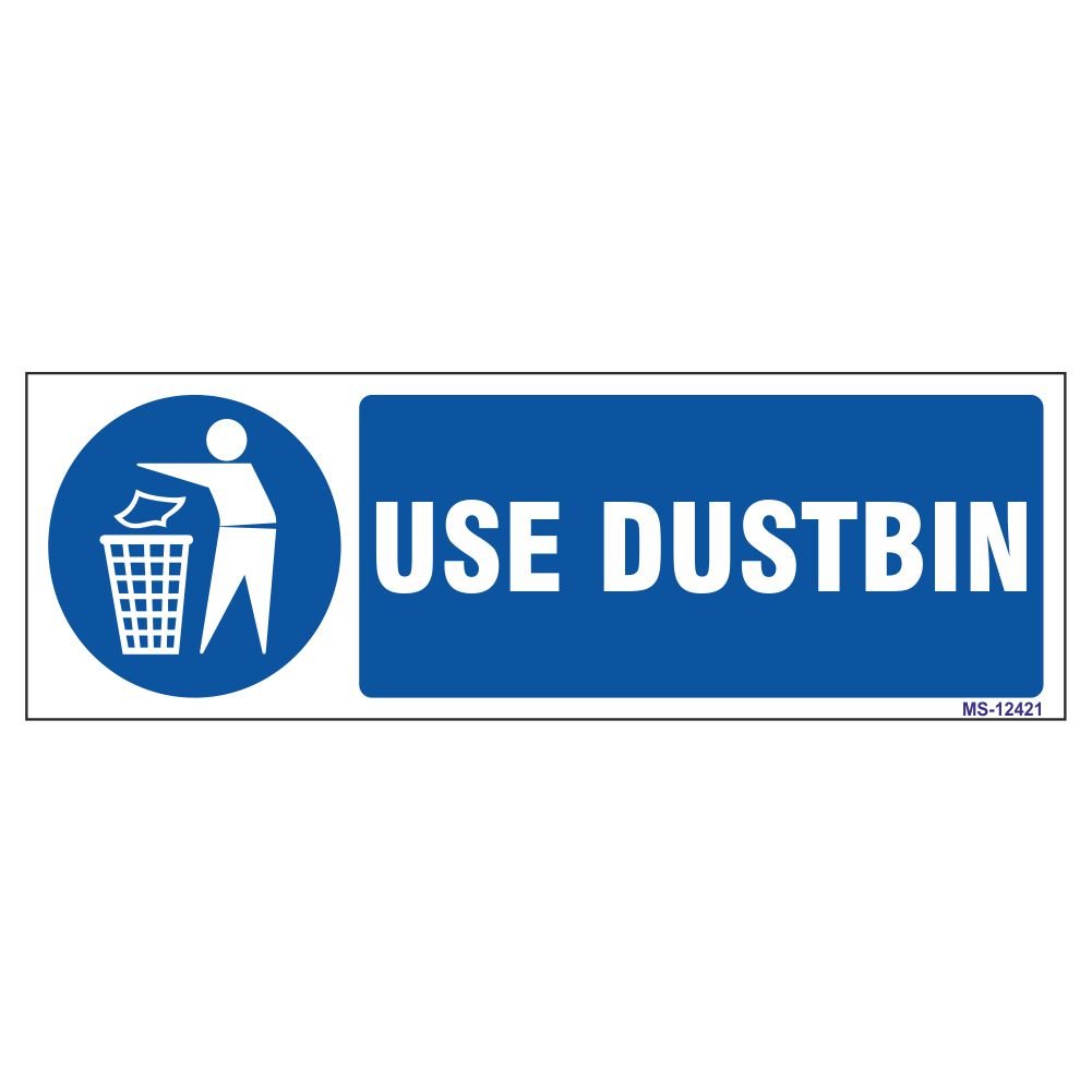 SignageShop Use Dustbin Sign : Amazon.in: Industrial & Scientific