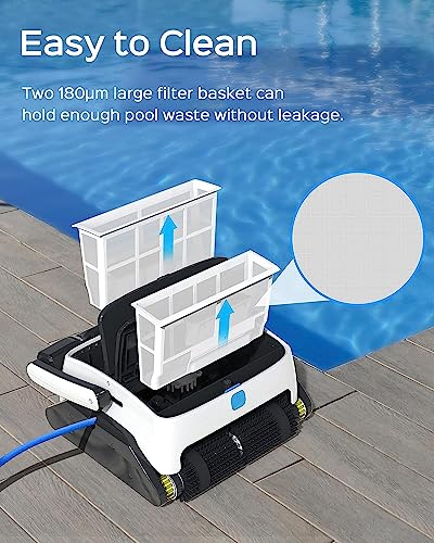 WYBOT Robotic Pool Cleaner for In-Ground and Above Ground Pools Up to ...