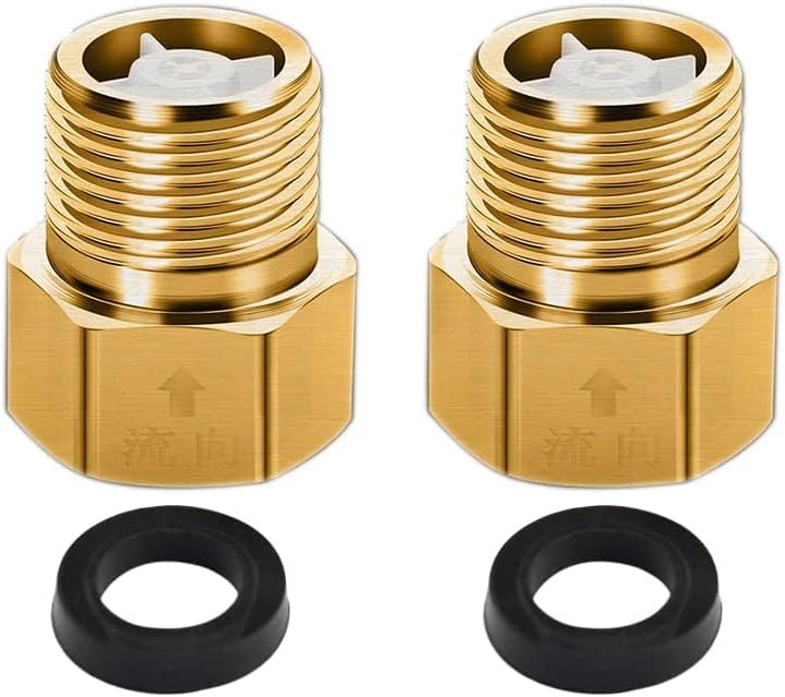 Amazon.com: Brass Check Valve 1/2" Female to 1/2" Male, Hose Backflow ...
