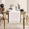 Amazon.com: ZeeMart Farmhouse Braided Striped Table Runner, Rustic ...