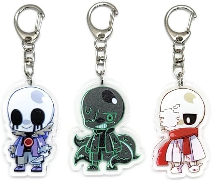 Amazon.com: EBTY DREAMS Inc. - Set of 3 Undertale Sans Acrylic Keychain ...