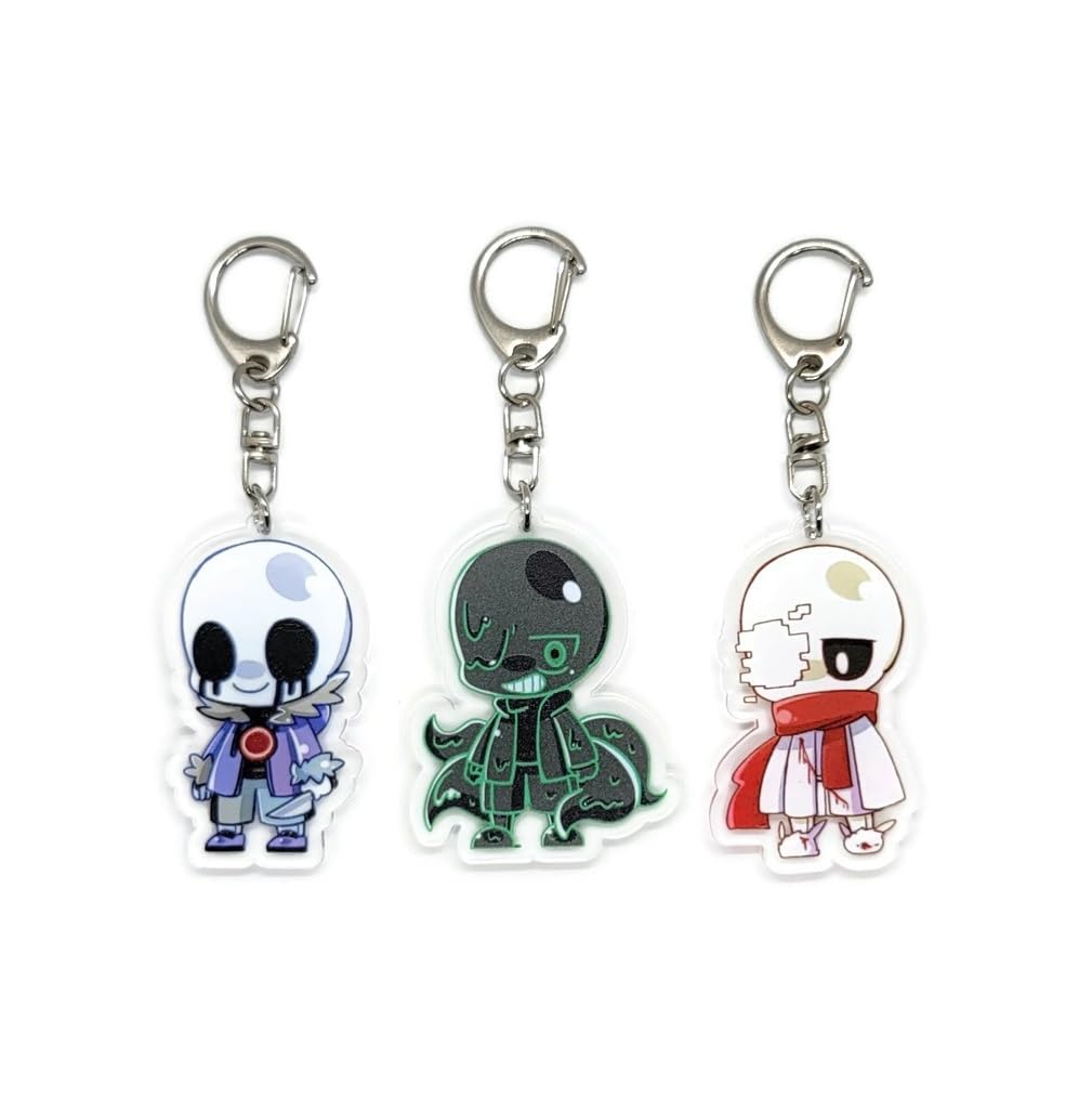 Amazon.com: EBTY DREAMS Inc. - Set of 3 Undertale Sans Acrylic Keychain ...