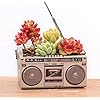 Retro Plant Pot - Retro Radio-Shaped Flower Pot - Cactus Bonsai Planter ...