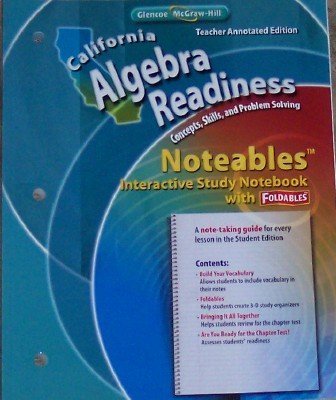 Noteables: Interactive Study Notebook with Foldables (California Algebra Readiness Teacher ...