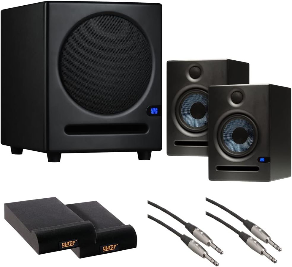 Amazon.com: PreSonus Eris Sub8 Compact Powered Studio Subwoofer Bundle ...