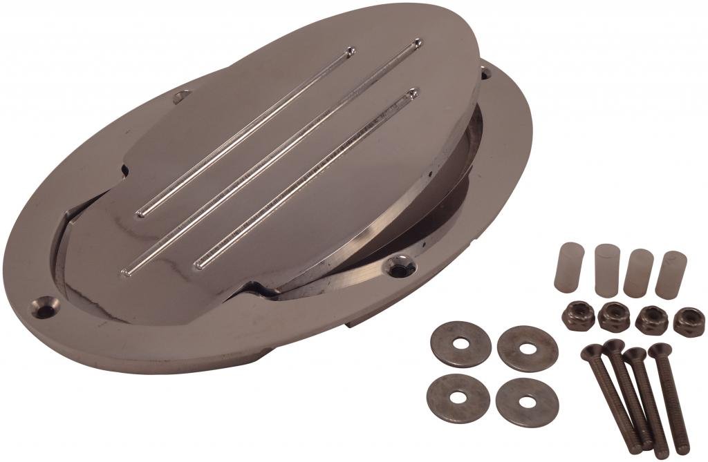 Buy Billet Aluminum Polished OVAL Fuel Door- Hot Rod Boat Marine Truck ...