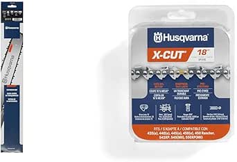 Amazon.com: Husqvarna 18" Chainsaw Bar 325" 72DL X-Force & 18" SP33G Chainsaw Chain 325" 72DL X ...