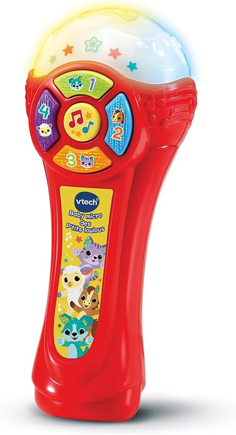 VTech - Baby Micro des P'tits Loulous, Microphone Sans Fil Qui Change ...