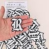 Amazon.com: White Gothic Old English Iron on Letter Patches A-Z 2 ...
