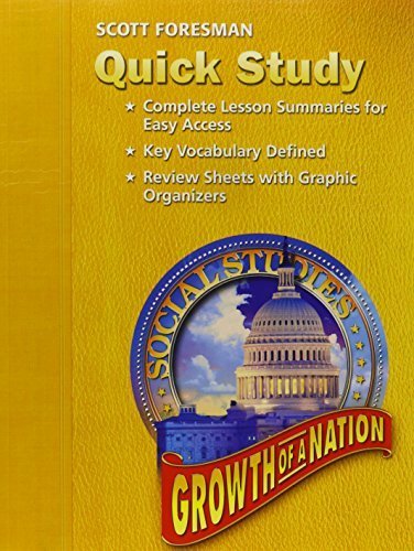 SOCIAL STUDIES 2005 QUICK STUDY GRADE 5/6 GROWTH OF A NATION by Scott ...