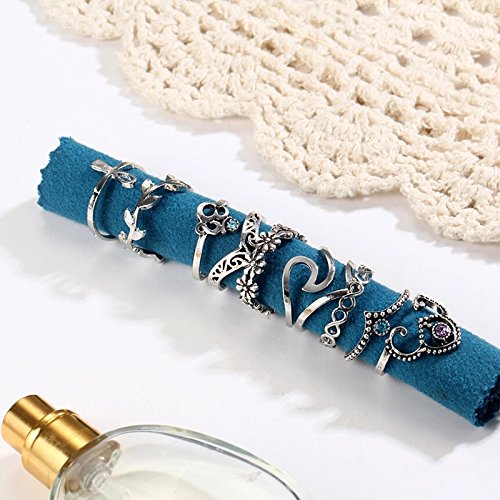 Buy Shining Diva Fashion Silver Plated Oxidised Silver Ring for Women ...