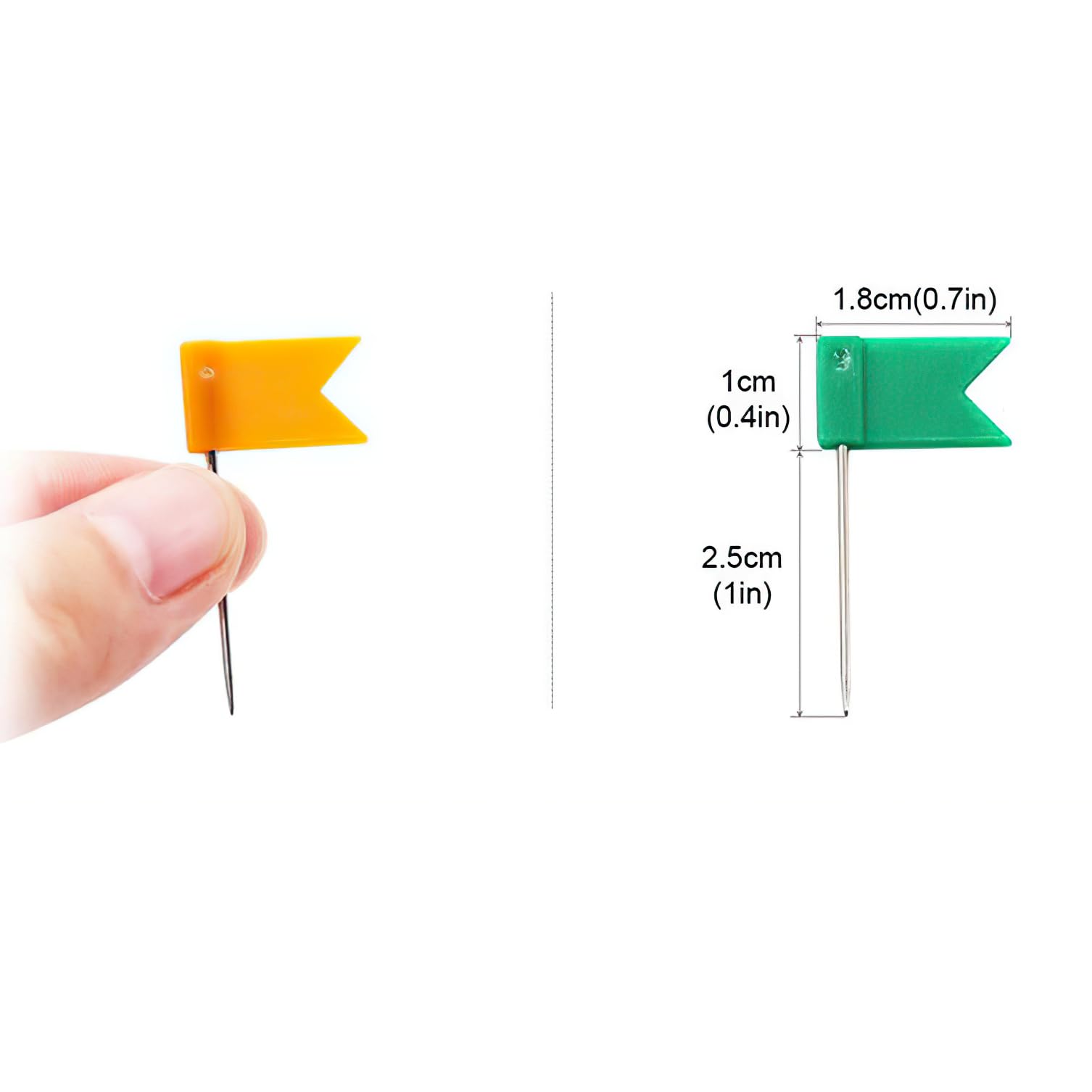 Snapklik.com : 100 Pieces Multi-Color Map Flag Push Pins, Flag Push ...