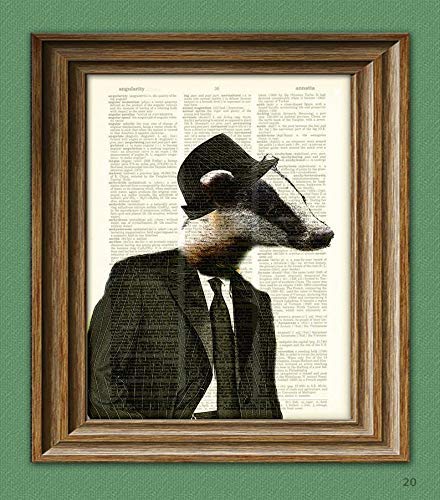 Amazon.com: Lenny the Zoot Suit Badger Mobster With Hat Illustration ...