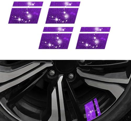 Amazon.com: UGSHY 4 PCS Bling Car Wheel Rim Stickers, 2.4" x 1.2 ...