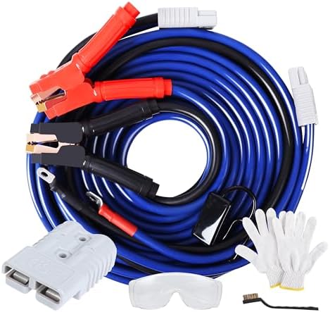 SAFEMATE 0 Gauge 30 Feet Jumper Cables Heavy Duty, 1000 Amp Quick ...