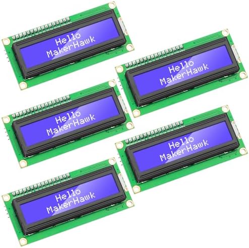 Amazon.com: 5 Pcs LCD Display Module 1602 16x2 Character I2C Display ...