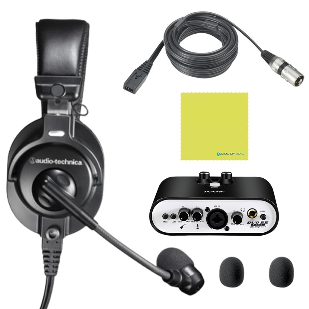 Amazon.com: Liquid Audio Audio Technica BPHS1-XF4 Communication Stereo ...