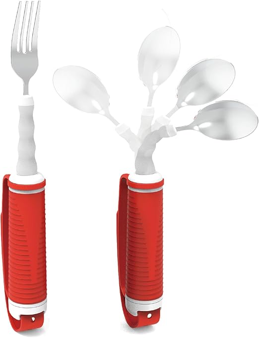 Amazon.com: Adaptive Utensils, Non-Slip Handles for Elderly Arthritis ...
