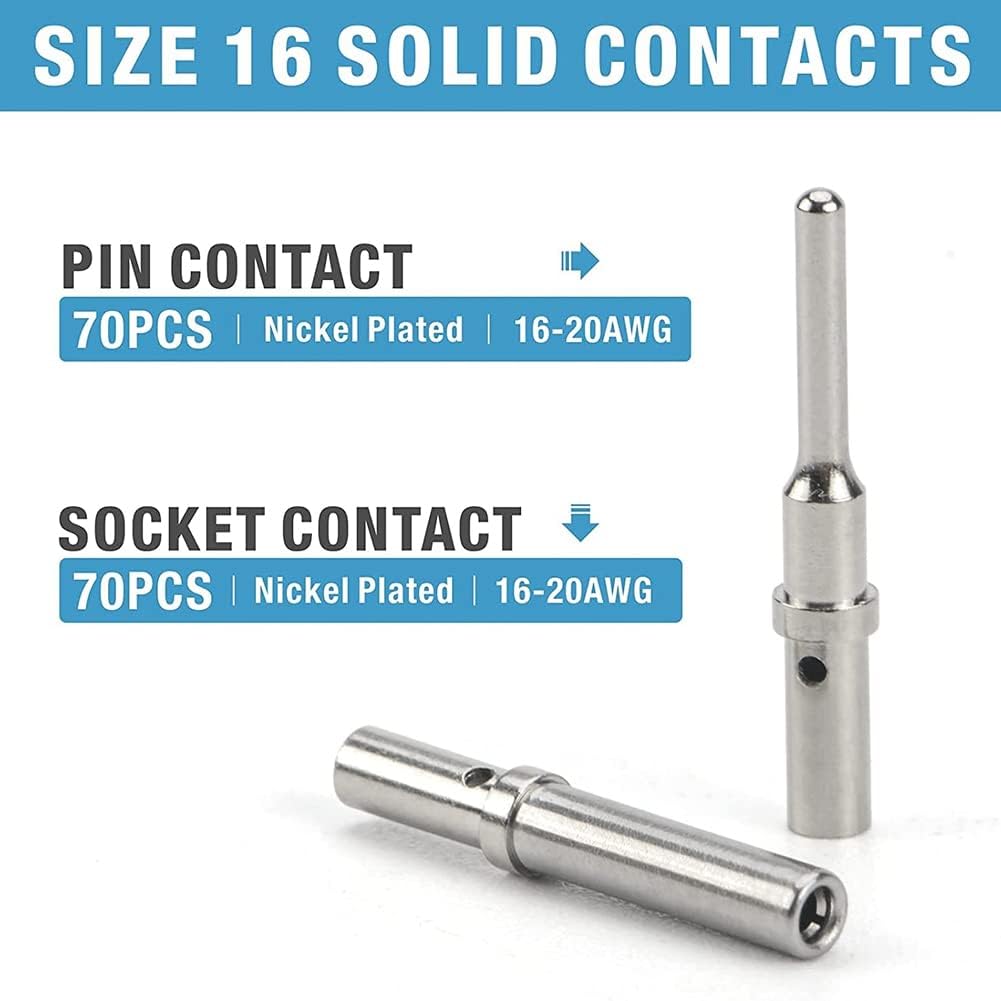 Geieold 188PCS Deutsch DT Gray Connector Kit with 16 Solid Contacts in ...