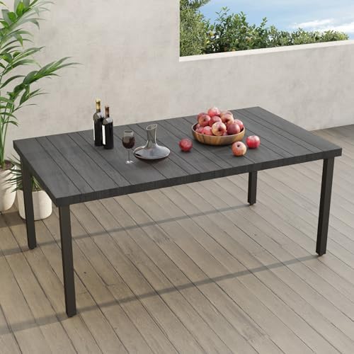 Amazon.com: Grand patio 71.5" x 39" Outdoor Dining Table, Rectangular ...