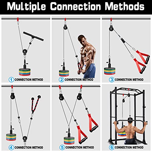 SERTT Weight Cable Pulley System Gym, Upgraded Cable Pulley Attachments ...
