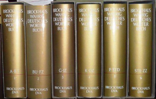 Brockhaus Wahrig. Deutsches Wörterbuch. Hrsg. v. G. Wahrig, H. Krämer ...