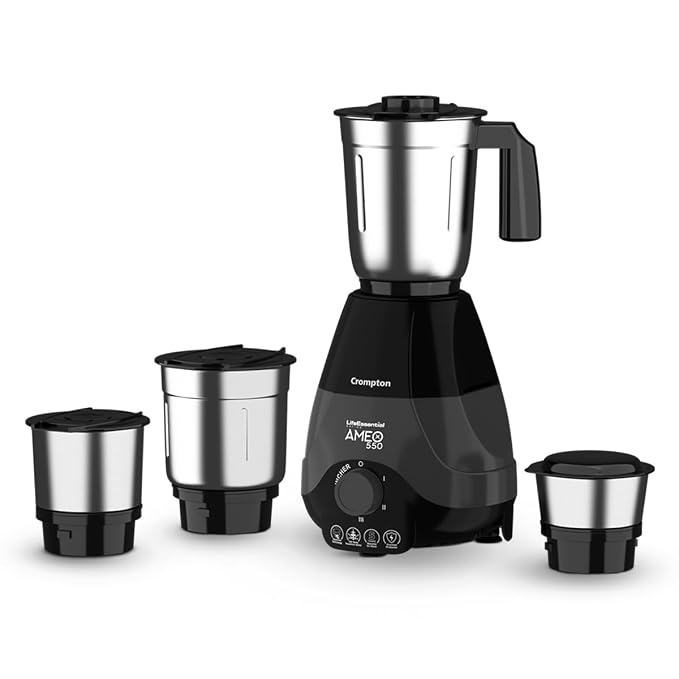 Buy Crompton Ameo 550-Watt Mixer Grinder with MaxiGrind and Motor Vent ...